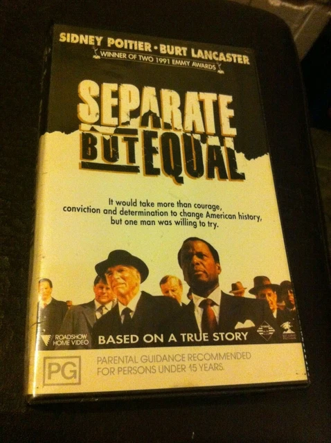 SEPARATE BUT EQUAL VHS Sidney Poitier Burt Lancaster Village Roadshow ...