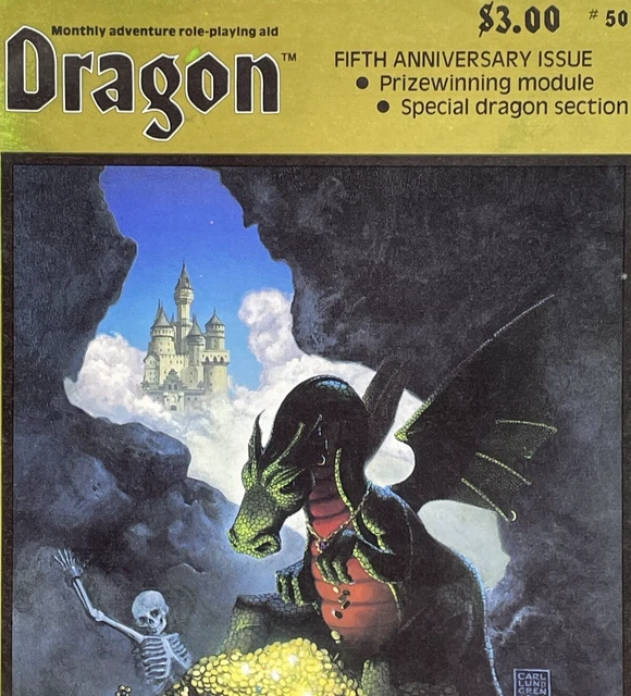 THE DRAGON MAGAZINE # 50 Dungeons & Dragons AD&D TSR June 1981 Chapel of Silence £18.51 ...
