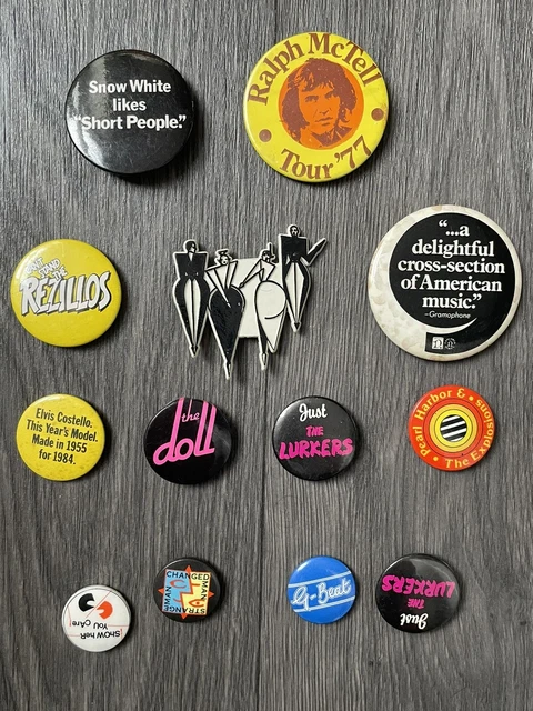 JOB LOT 10 Vintage Pin Badges, 1970s/80s, Music Memorabilia Etc EUR 7 ...