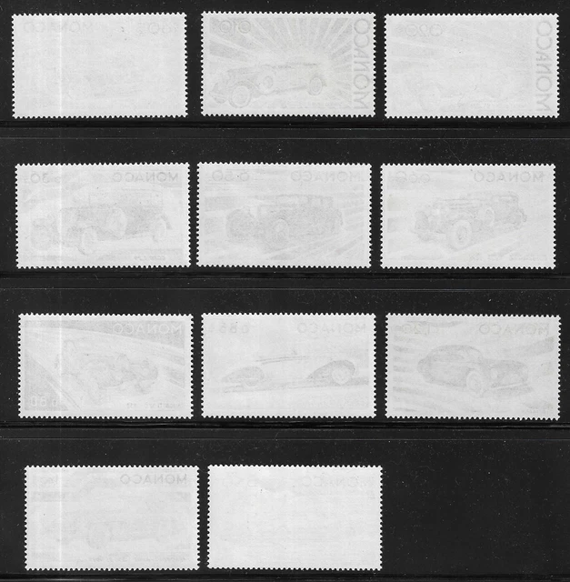 MONACO - EVOLUTION DES LIGNES DE L'AUTOMOBILE N° 1018 à N° 1028 NEUF ...