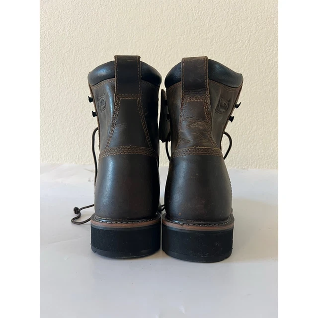 NEW JUSTIN ORIGINAL Work Boots Shoes 8-Inch ASTM Steel Toe Mens Size 11 ...
