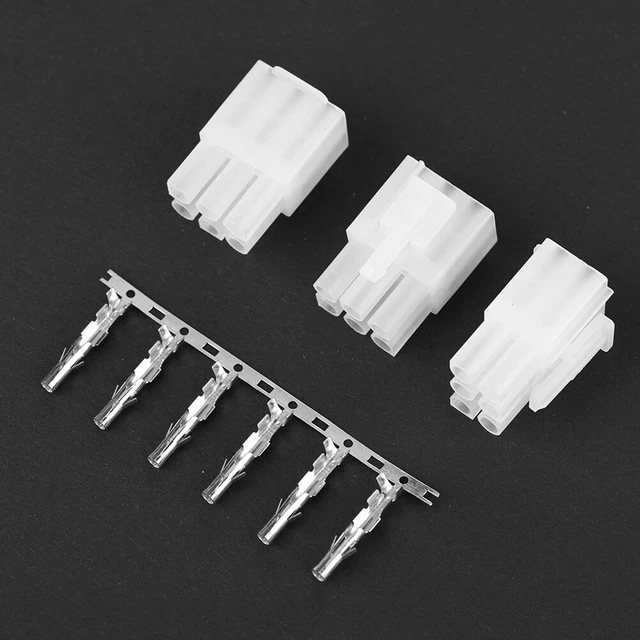 5 SET 6 Pin DC Power Connector Plug for Radio FT-897D FT-857D IC-725A ...