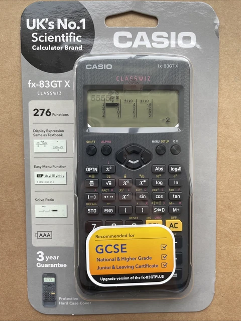 CASIO FX-83GTX SCIENTIFIC Calculator UK Exam Approved GCSE- BRAND NEW - BLACK £39.99 - PicClick UK