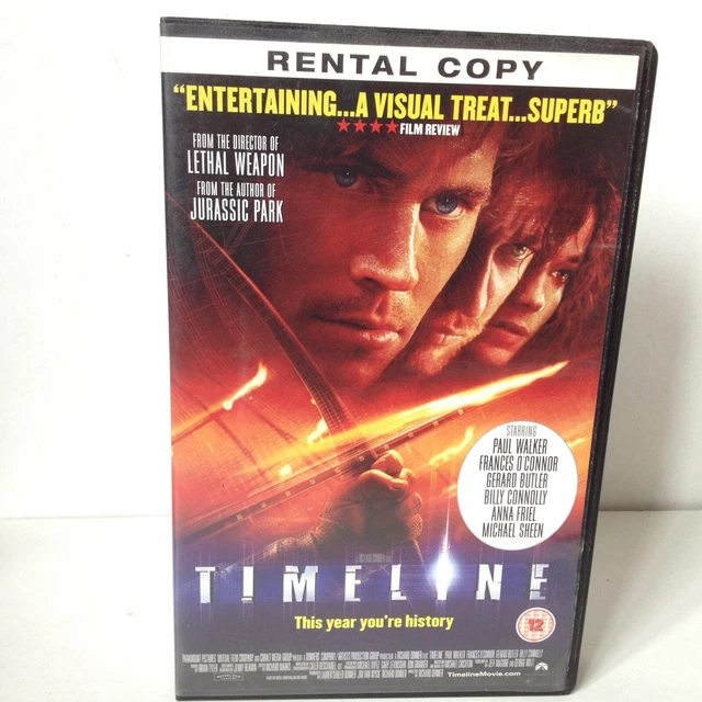 TIMELINE VHS VIDEO cassette UK Ex-Rental BIG-BOX PAUL WALKER RICHARD ...