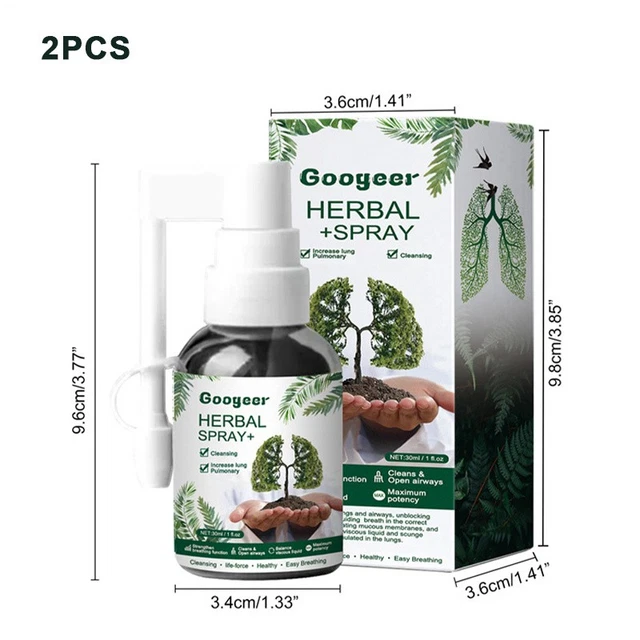 NEW HERBAL SPRAY Cleansing Lung For Relief Of Sore Throat Runny Nose ...