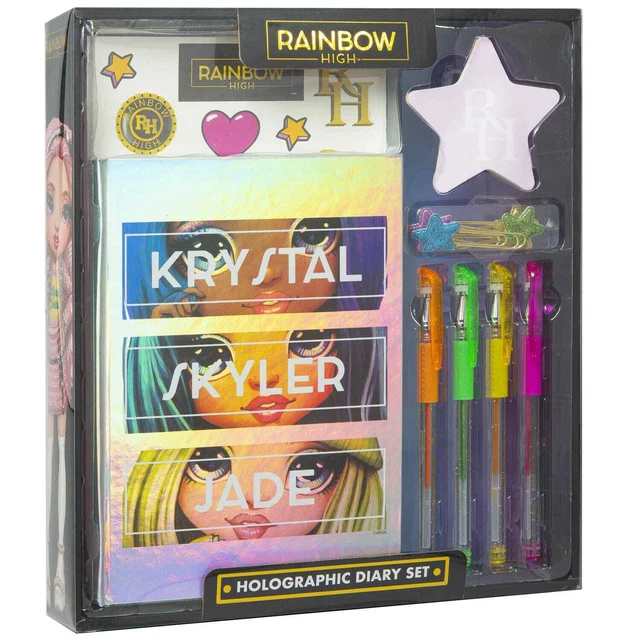 RAINBOW HIGH HOLOGRAPHIC Diary Set Krystal Skyler Jade Gel Sticker ...