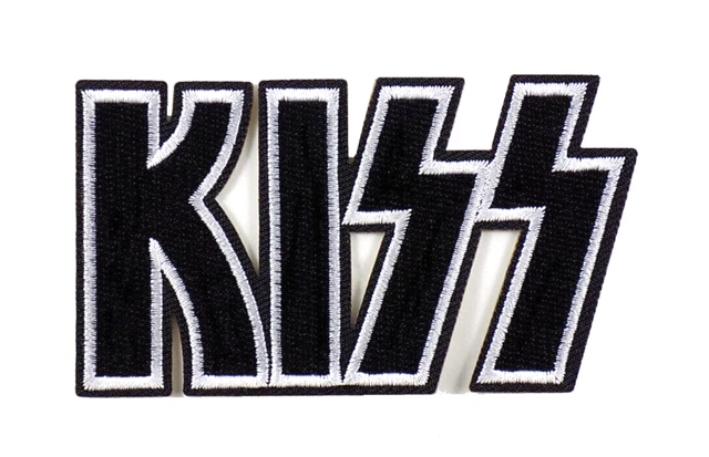 KISS EMBROIDERED PATCH IRON/SEW ON 3-5/8" x 2" AMERICAN ROCK BAND MUSIC ...
