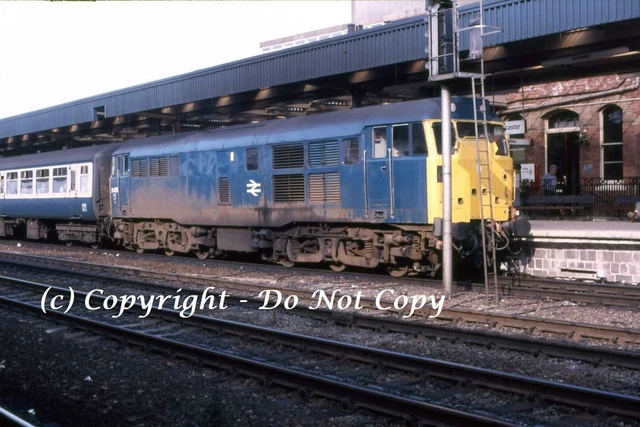 ORIGINAL 35MM DIESEL RAILWAY SLIDE CLASS 31 31458 DONCASTER 11-09-1985 ...