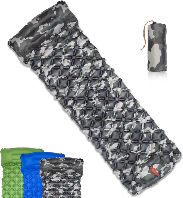 PORTABLE WATERPROOF AIR Mattress with Ergonomic Pillow & Quick ...