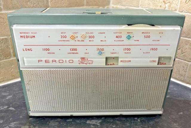 VINTAGE PERDIO (PR37) Carnival Radio 1962 Working Transistor Retro TV ...