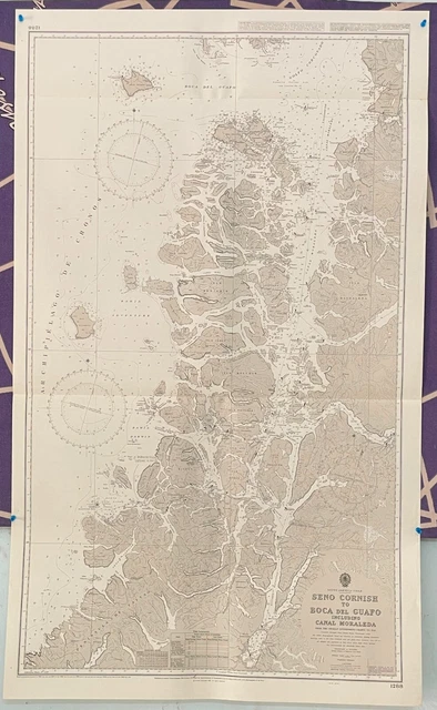 ADMIRALTY 1288 SENO Cornish To Boca Del Guafo Including Canal Moraleda Map Chart $134.76 ...
