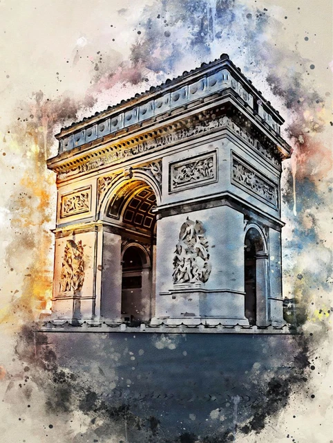 ARC DE TRIOMPHE Paris France-Plaque Poster Métal Print Aluminium ...