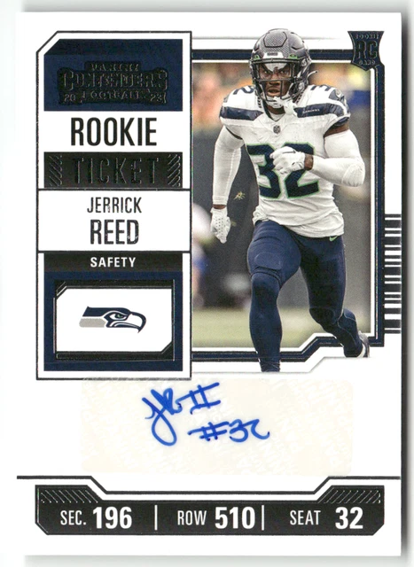 PANINI FÚTBOL NFL Contenders 2023 No. 186 Jerrick Reed Boleto Novato ...