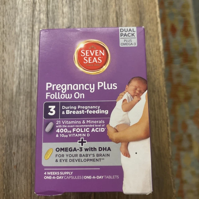 SEVEN SEAS PREGNANCY Plus Follow On Dual Pack, 21 Vitamins Omega DHA ...