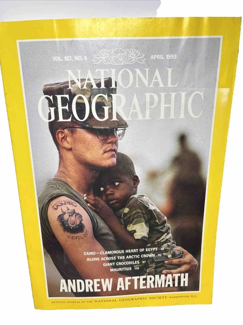 NATIONAL GEOGRAPHIC MAGAZINE April 1993 Andrew Aftermath Vintage ...