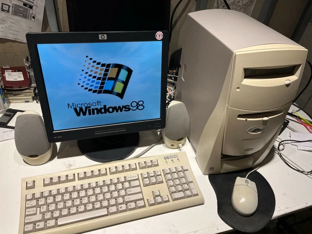 COMPLETE COMPAQ PRESARIO 5150 AMD K6 Windows 98 vintage gaming IBM DOS ...