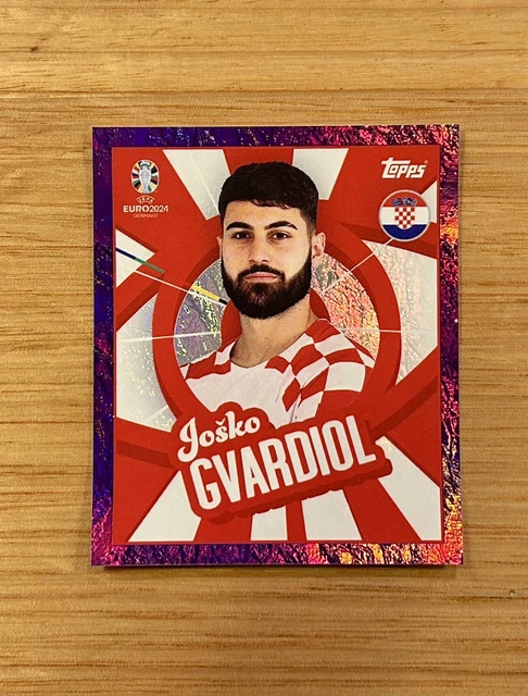 TOPPS UEFA EURO 2024 Sticker - Josko Gvardiol - Purple Foil Parallel ...