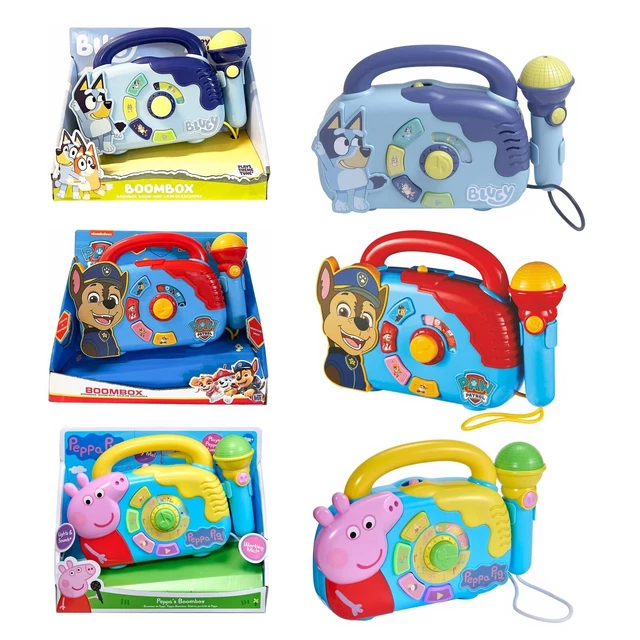 PEPPA PIG / Paw Patrol / Bluey Boombox With Light & Microphone To Sing ...