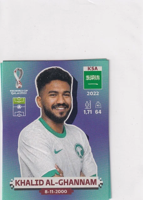 PANINI QATAR WORLD Cup Sticker 2022 Saudi Arabia Nr. KSA 20 Khalid Al ...