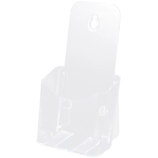 WALL-MOUNTED MAGAZINE STAND File Organizer Transparent Brochure Holder ...
