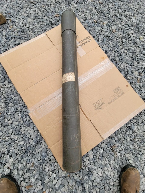 WW1 US MILITARY FARIS Tin Map Storage Tube 4" DIA 39" Length SNL 42 ...