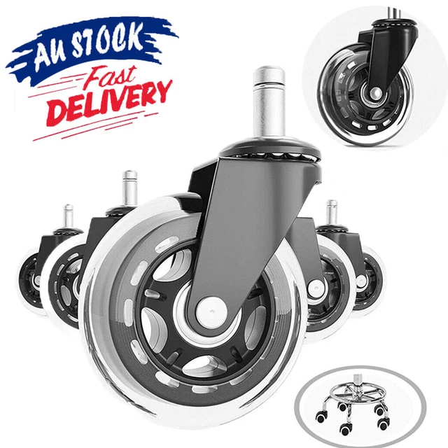 5X ROLLERBLADE OFFICE Desk Chair Wheel Replacement Rolling Caster Grip ...