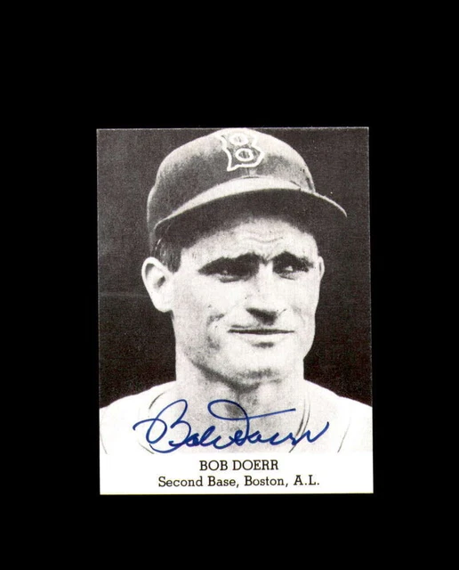 BOB DOERR HAND Signed 1947 Tip Top Bread Reprint Boston Red Sox ...