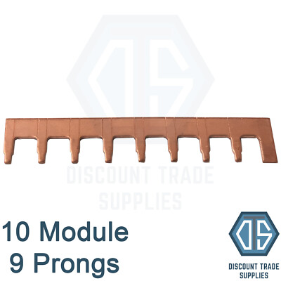 100A COPPER BUSBAR for Domestic Consumer Unit Busbar Boards 10 Module 8 ...