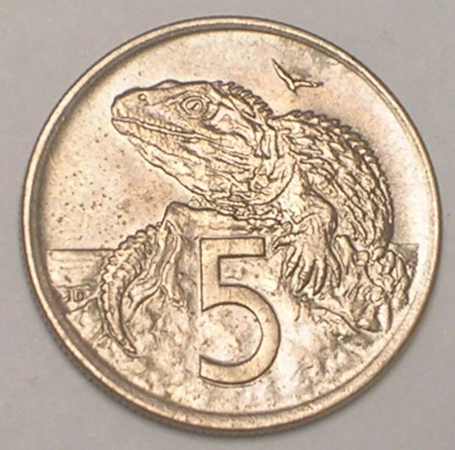 1971 NEW ZEALAND 5 Cents Tuatara Lizard Coin XF $6.99 - PicClick AU