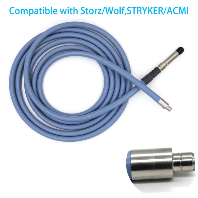 STORZ/WOLF+STRYKER/ACMI1.8/2.5/3M FIBER OPTIC cable to light source ...