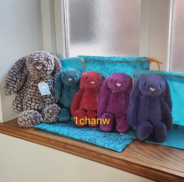 JELLYCAT BASHFUL BUNNY Set Teal,Allium,Saffyre,Redcurrant,Luxe Bunny Pin 2025 £185.80 - PicClick UK