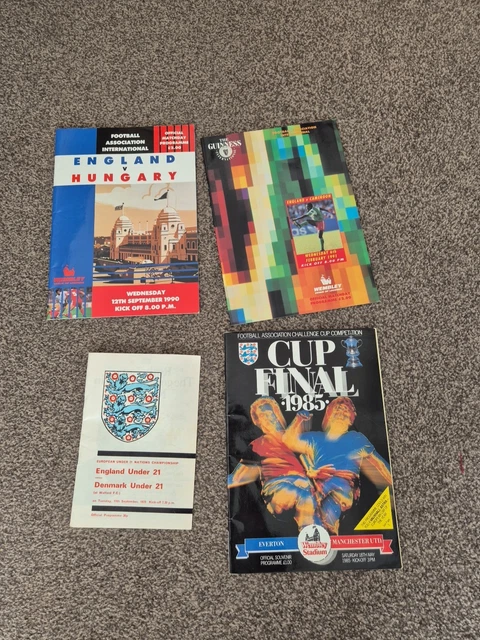 4 ASSORTED FOOTBALL Programmes England And FA Cup £3.29 - PicClick UK