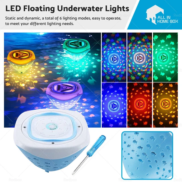 FLOATING UNDERWATER LIGHTS LED Disco Light Glow Show Swimming Pool Tub ...