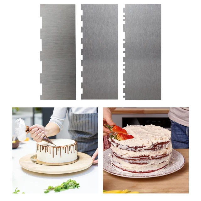 CREAM CAKE SCRAPER Cake Pastry Cutter Smoother Kitchen Gadget Reusable ...