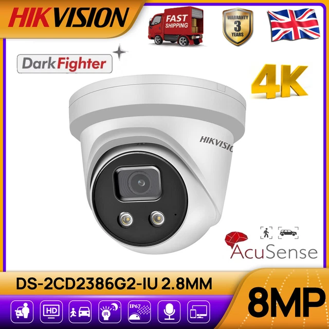 HIKVISION 4K 8MP Darkfighter Acusense POE Turret IP Camera MIC DS-2CD2386G2-IU £154.54 - PicClick UK
