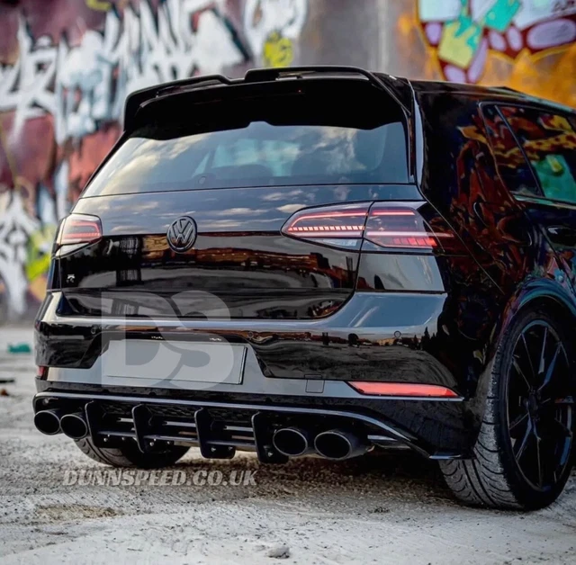 VW GOLF R MK7.5 Rear Blade Style Diffuser 2016-2020 Spoiler Body Kit UK ...