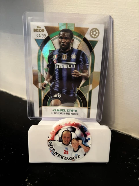TOPPS UEFA DECO 2024/25, Samuel Eto’o (Legends) Green Parallel Card /99 ...