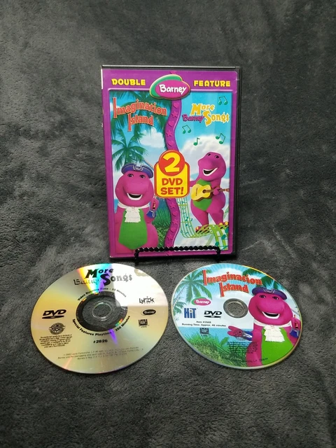 DOUBLE FEATURE BARNEY Imagination Island & More Barney Songs DVD RARE £ ...