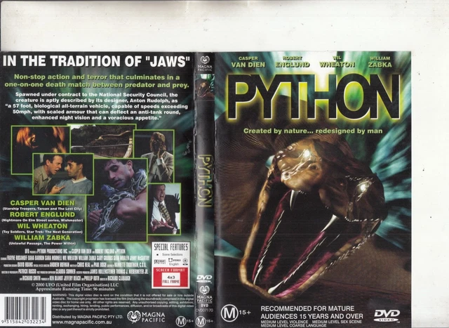 PYTHON-2000-CASPER VAN-DIEN-MOVIE-DVD $19.95 - PicClick AU