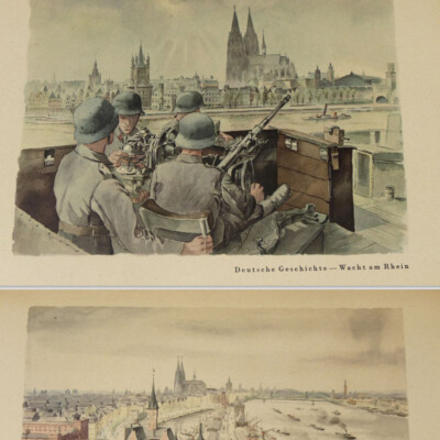 WAR ARTIST BOOK Luftwaffe Flak German Anti Aircraft Gun Drawings 1940s ...