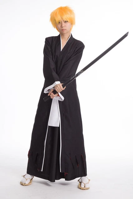 ANIME BLEACH KUROSAKI ichigo Die pa cloak Cos Cosplay Costume Kimono ...