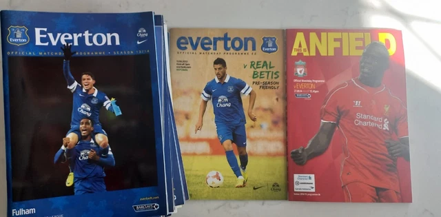 EVERTON OFFICIAL MATCHDAY Programmes Season 13/14 £40.00 - PicClick UK