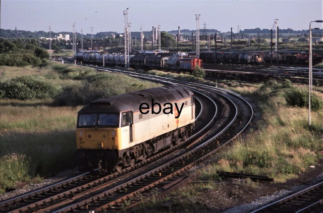 35MM RAILWAY SLIDE- BR Diesel Electric Loco Class 47. 47311 @ Arpley £2 ...