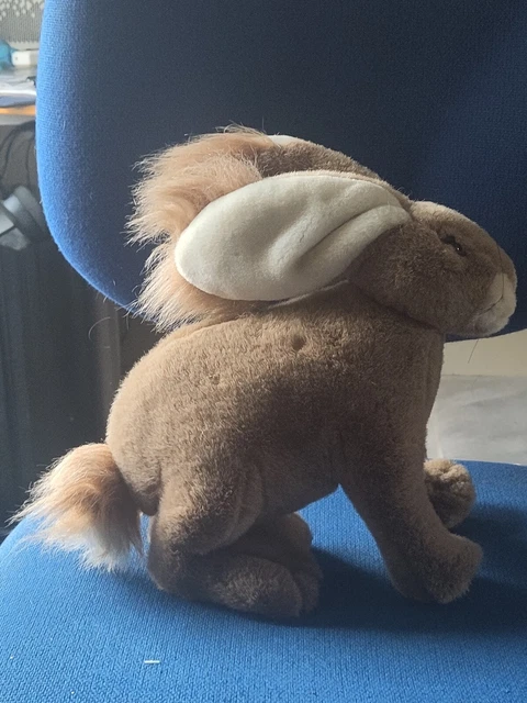 VINTAGE NUBEE BUNNY Rabbit Soft Plush Toy Rare boned ears and front ...