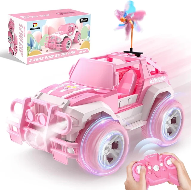 PINK RC JEEP Car for Girls 3 4 5 6 7 8+, 1:18 Remote Control Truck w ...
