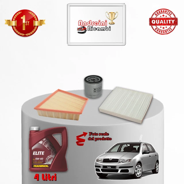 KIT INSPECCIÓN FILTROS Y Aceite Skoda Fabia 1.0 37KW 50CV 2000- > EUR ...