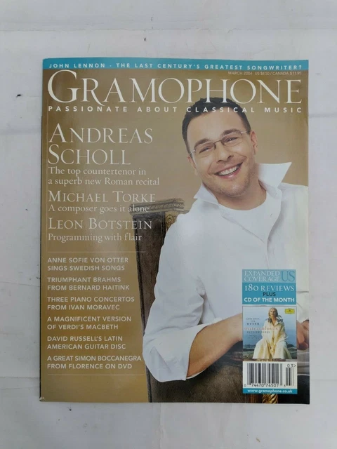 GRAMOPHONE MAGAZINE 2004 March Andreas Scholl Michael Torke £5.53 ...