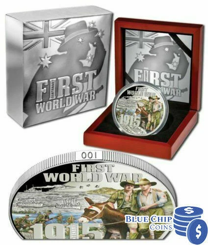 2015 $10 CENTENARY of First World War WW1 Gallipoli 5oz Silver Proof ...