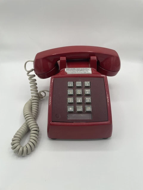 RARE VINTAGE WESTERN Electric Red Push Button Desk Table Top Retro ...