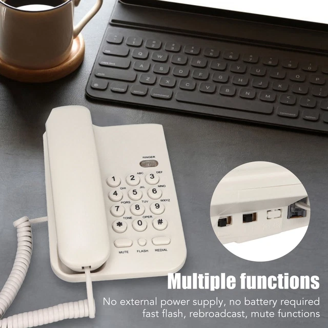 WALL MOUNTED WIRED Telephone Rebroadcast Waterproof Dustproof Corded ...